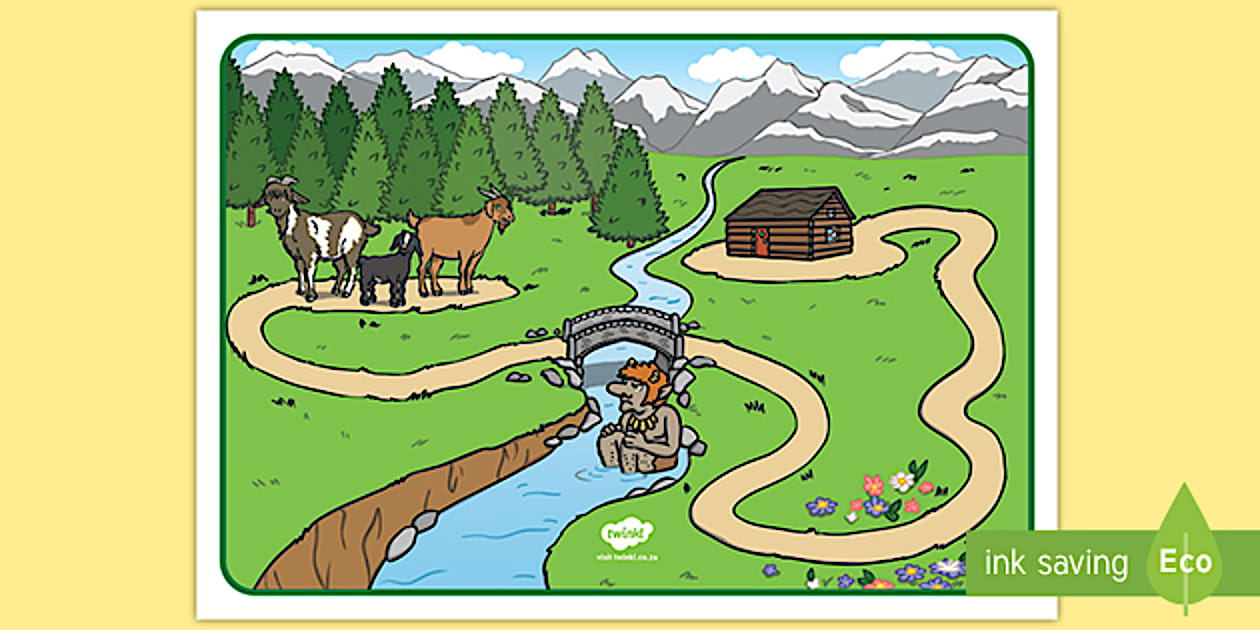 Three Billy Goats Gruff Story Map Activity (teacher made)