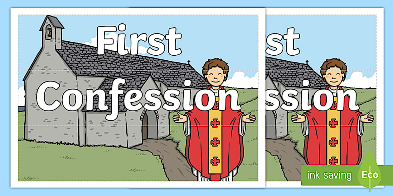 First Confession Light Box Inserts (teacher made) - Twinkl