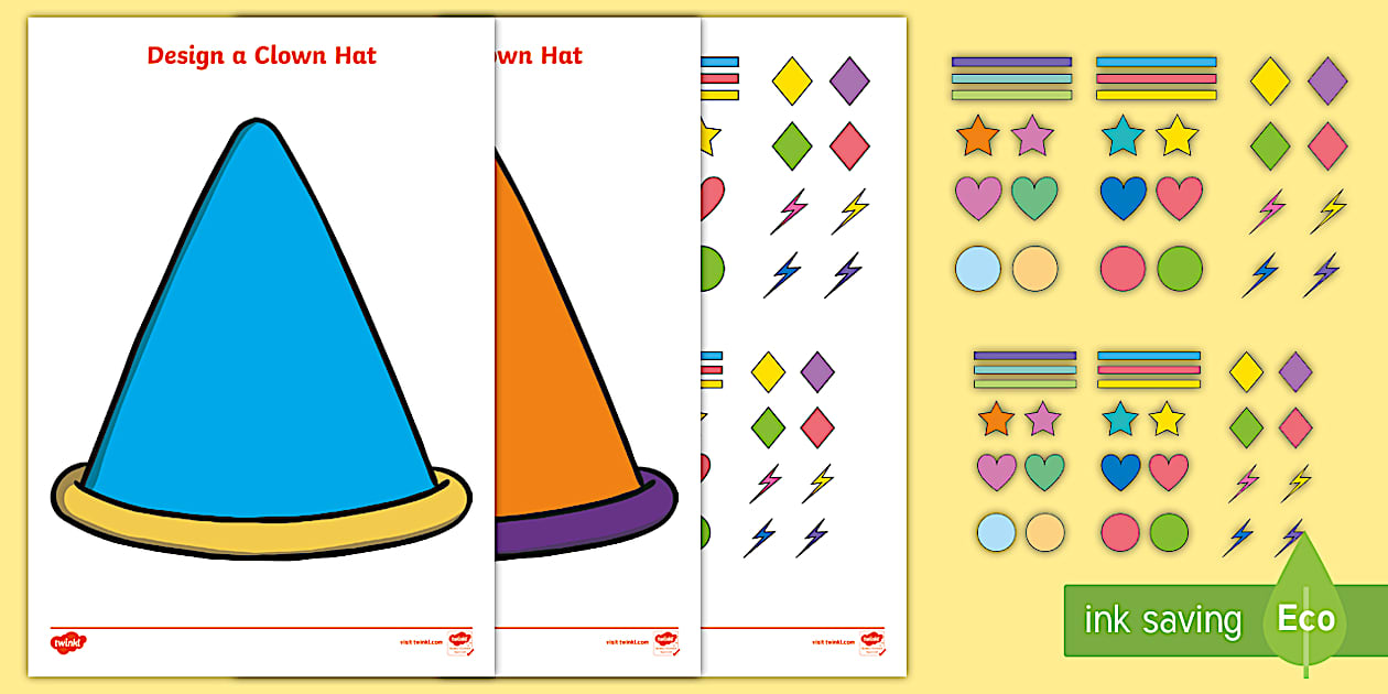 Design a Clown Hat Activity (teacher made) - Twinkl