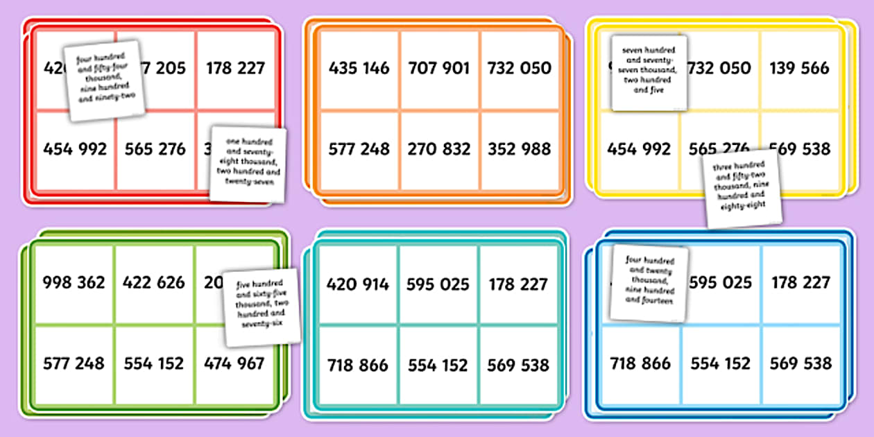 6-Digit Number Bingo (teacher made) - Twinkl