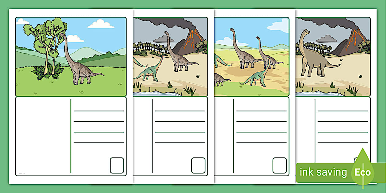 Brachiosaurus Postcards | Twinkl Postcards |Set of Postcards