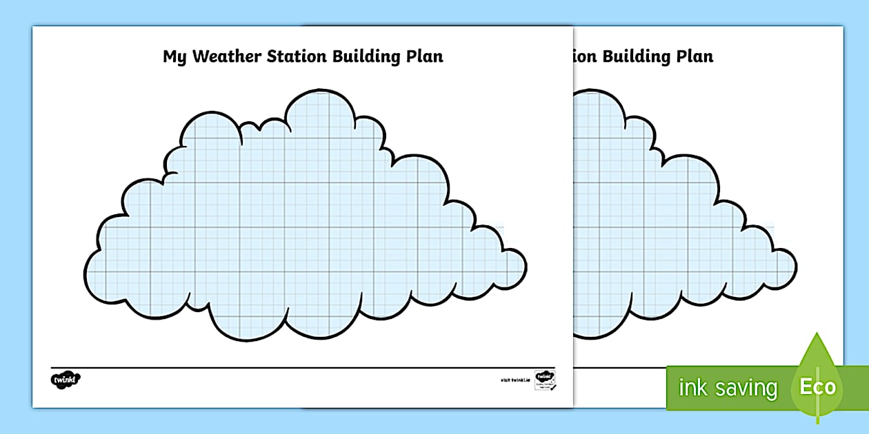 The Weather Station Aistear Construction Grid Writing Template