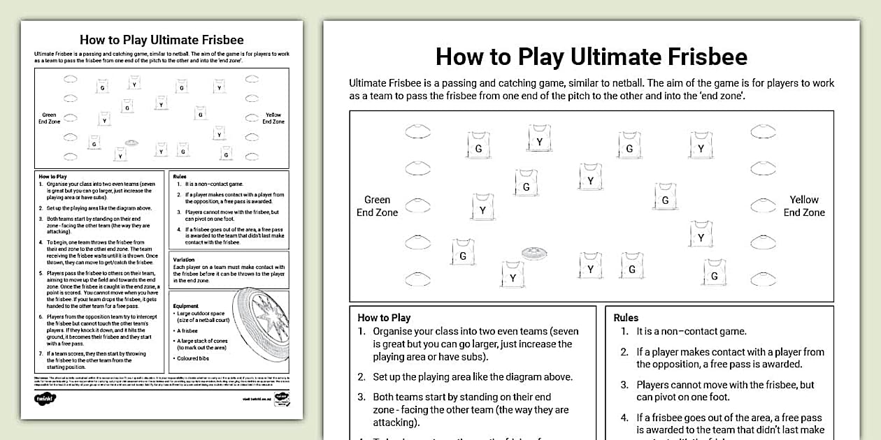 The Ultimate Frisbee How To Play Guide (teacher made)
