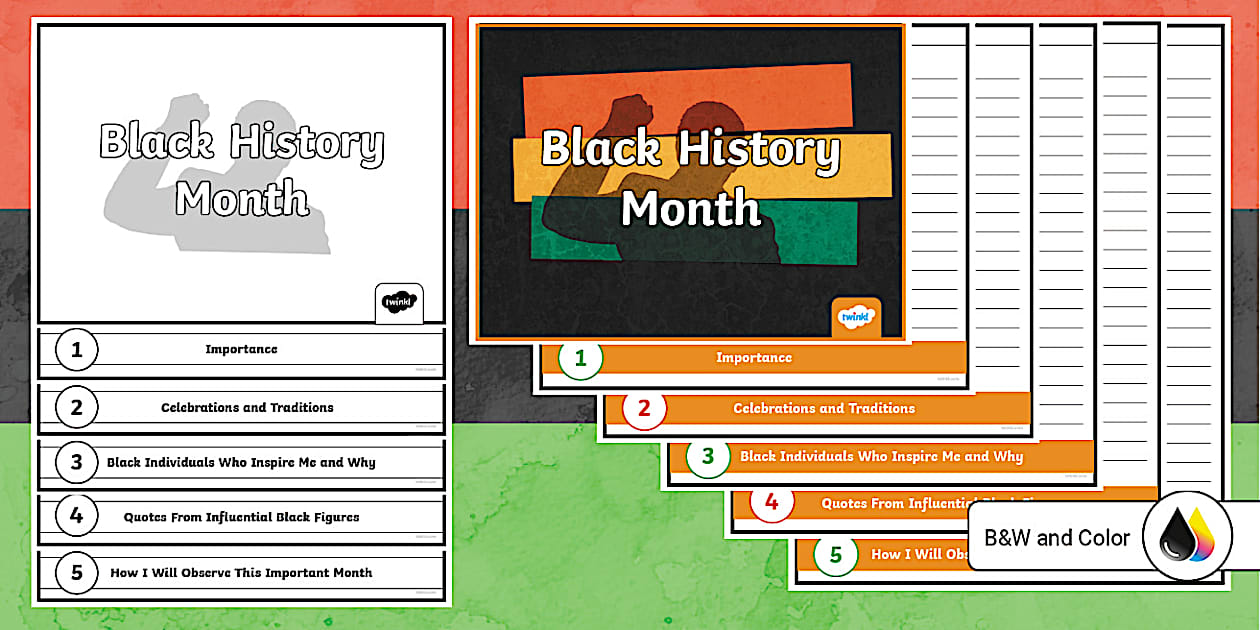 Black History Month Flipbook for 3rd-5th Grade - Twinkl