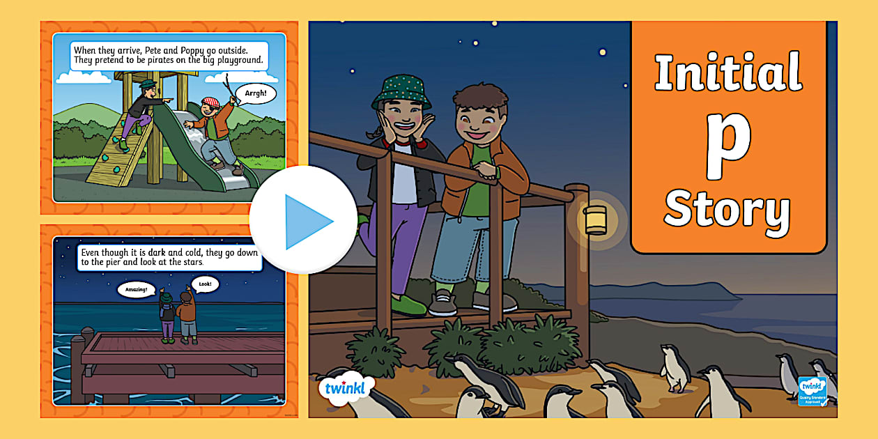 Initial 'p' Story PowerPoint (teacher made) - Twinkl