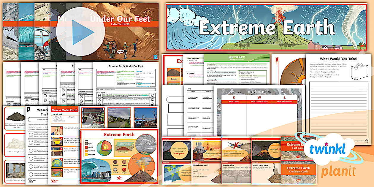 Geography: Extreme Earth Year 3 Unit Pack (teacher made)