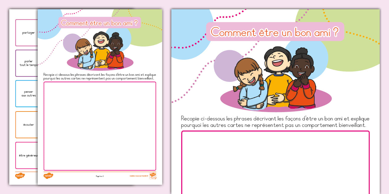 Activité - comment être un bon ami (professor feito) Activité - comment être un bon ami (professor feito)