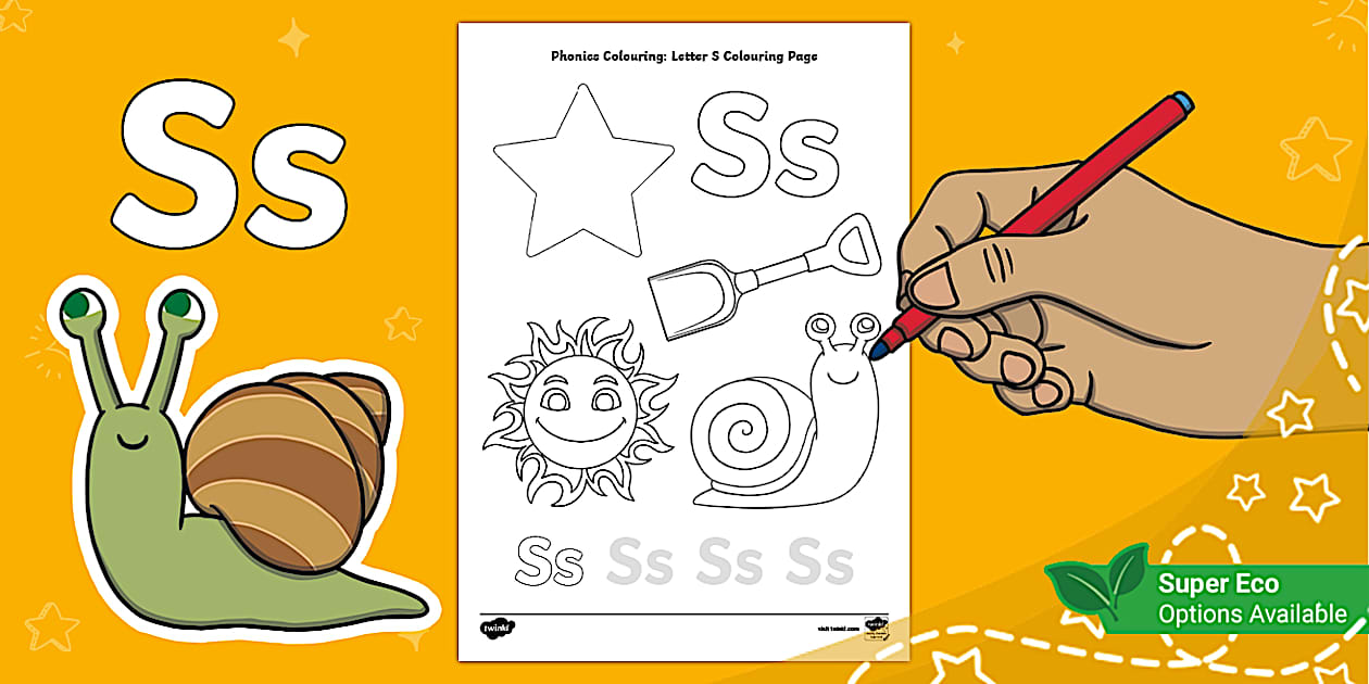 Letter S Phonics Colouring Sheet | Parents Resource - Twinkl Letter S Phonics Colouring Sheet | Parents Resource - Twinkl