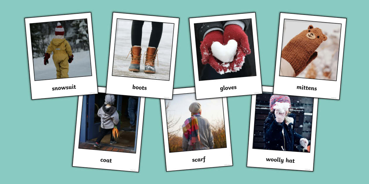 Winter Clothes Instant Photo Style Display Images - Twinkl