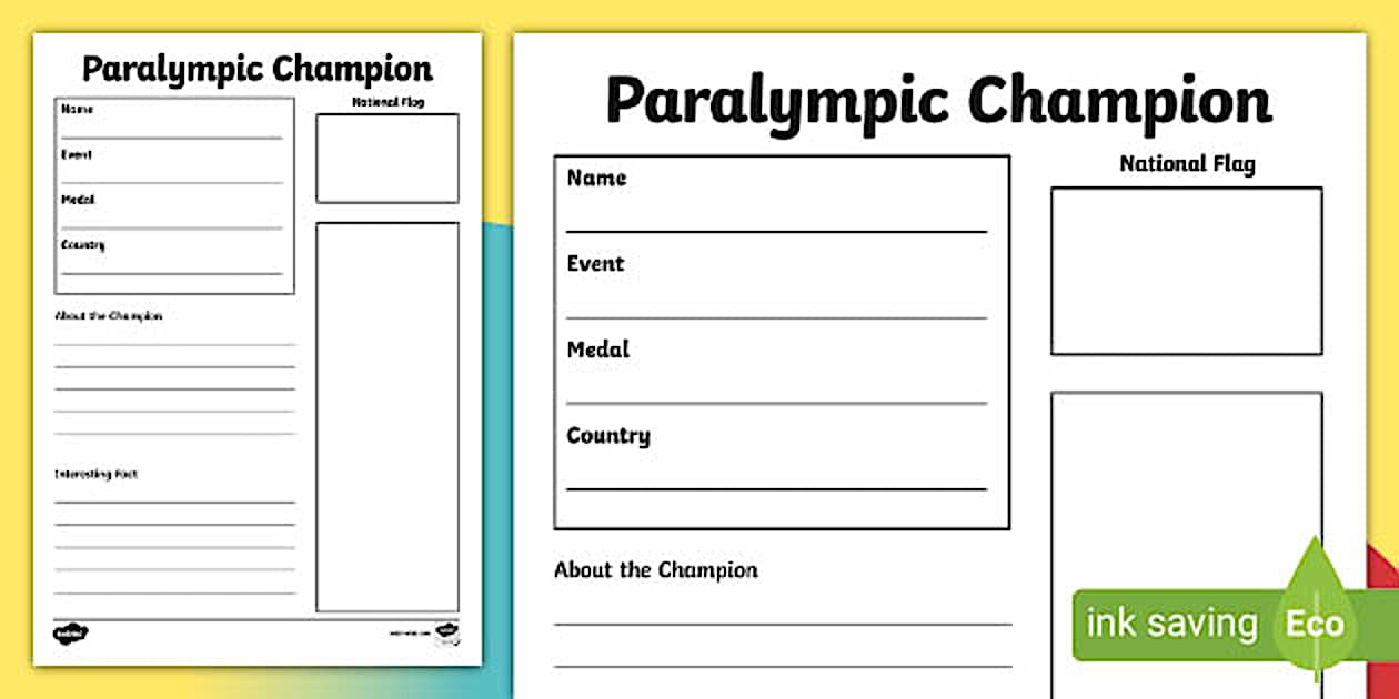 Paralympics Champion Fact File (teacher made) - Twinkl
