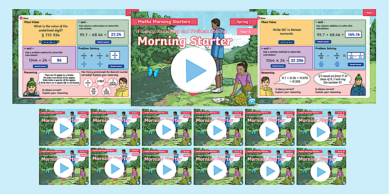 👉 Y6 Maths Spring Morning Starter SATs Revision Bumper Pack