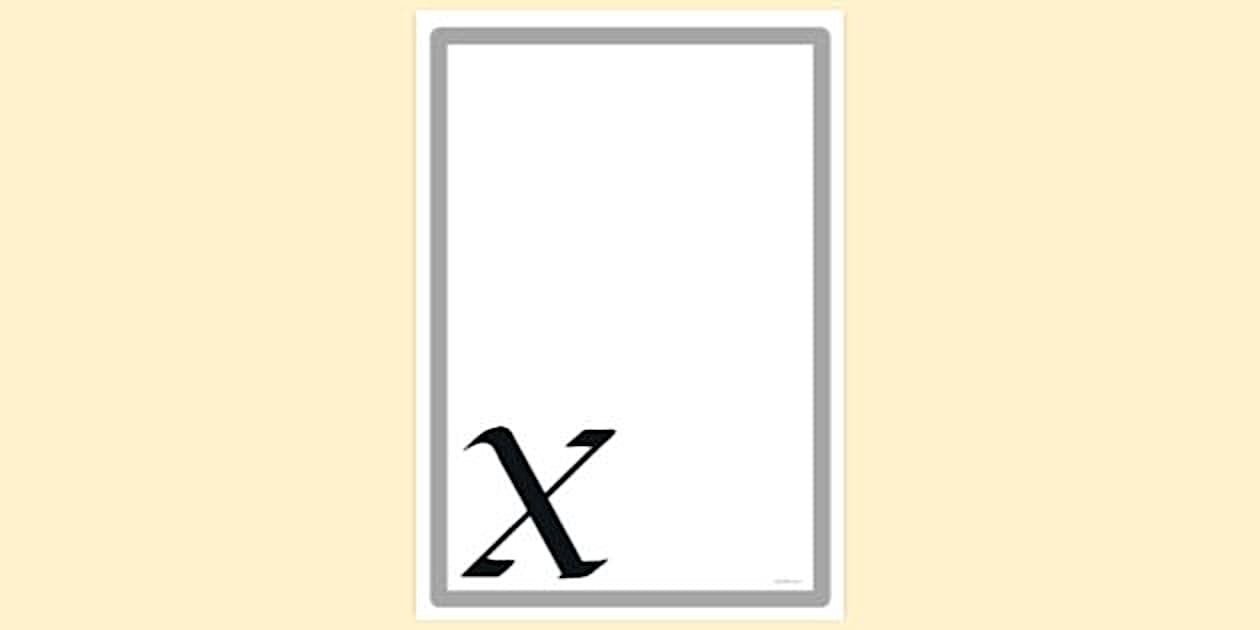 Letter X Page Border (teacher made) - Twinkl
