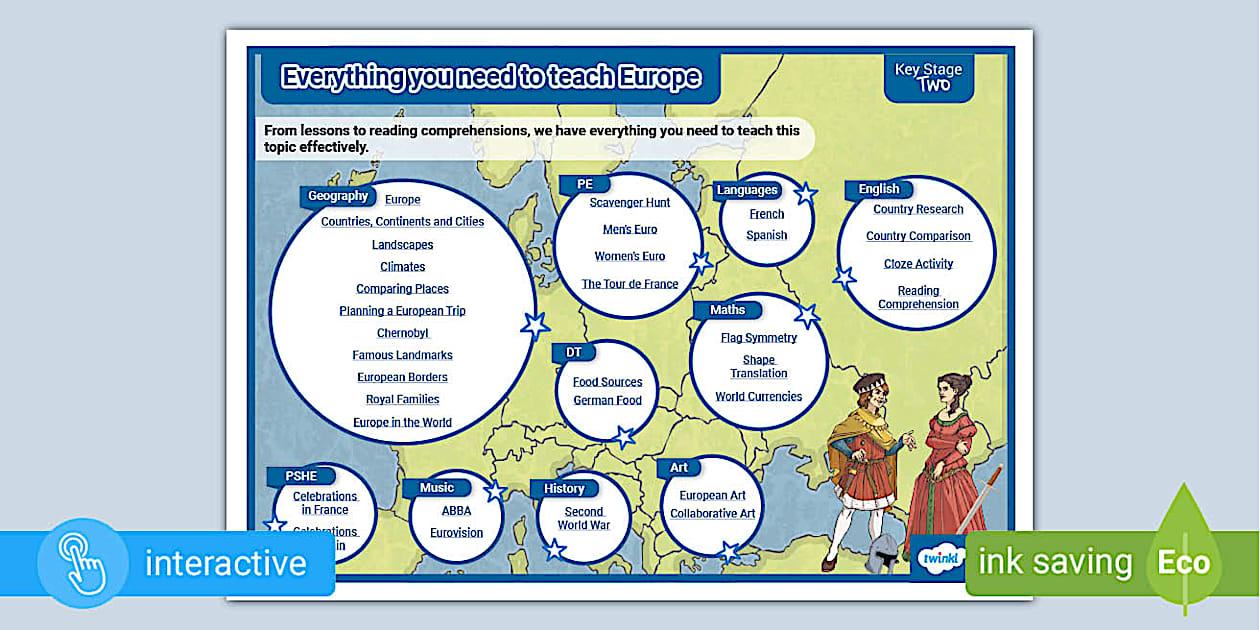 Europe Planning Map (teacher made) - Twinkl