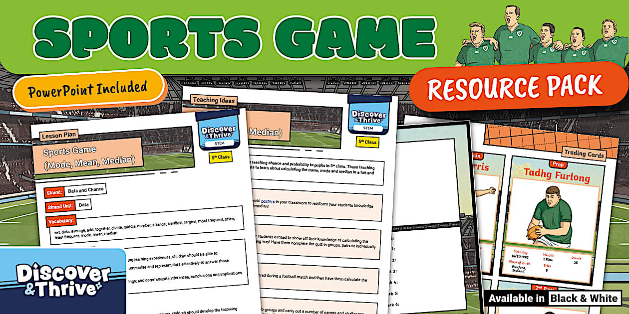 Sports Game (Mode, Mean, Median) Pack