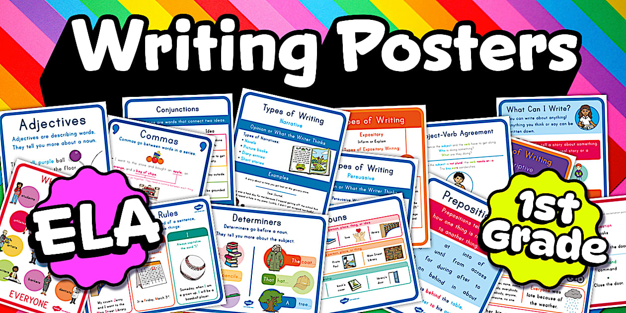 First Grade Writing Posters Resource Pack (teacher made)
