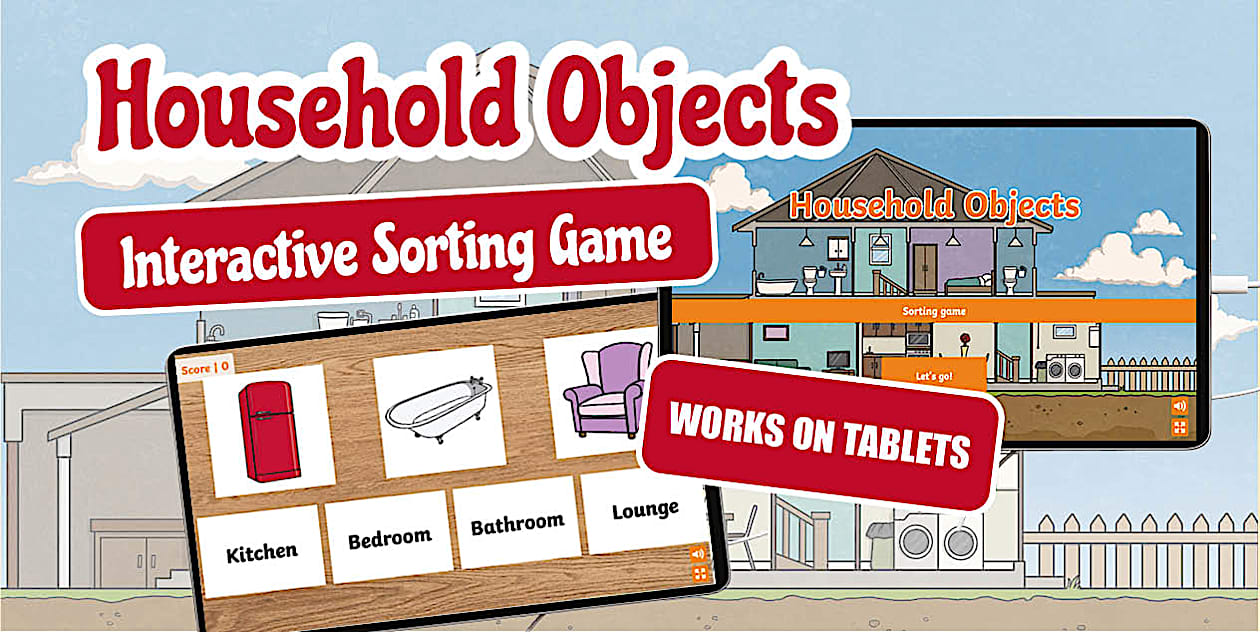 Foundation Phase - Household Objects - Interactive Sorting - (CAPS Aligned)