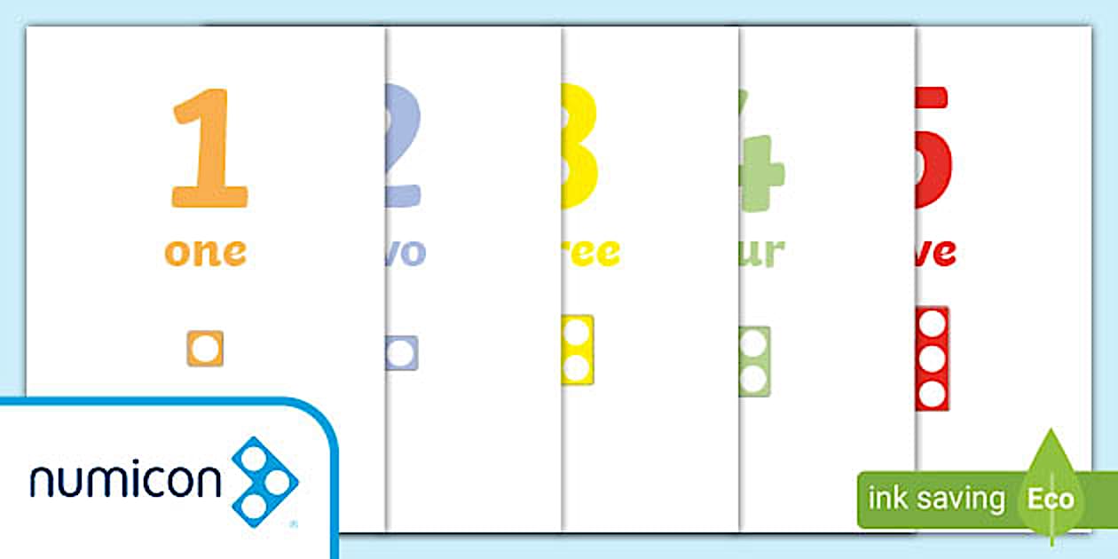 Numbers and Words with Numicon Shapes 0-30 Display Posters