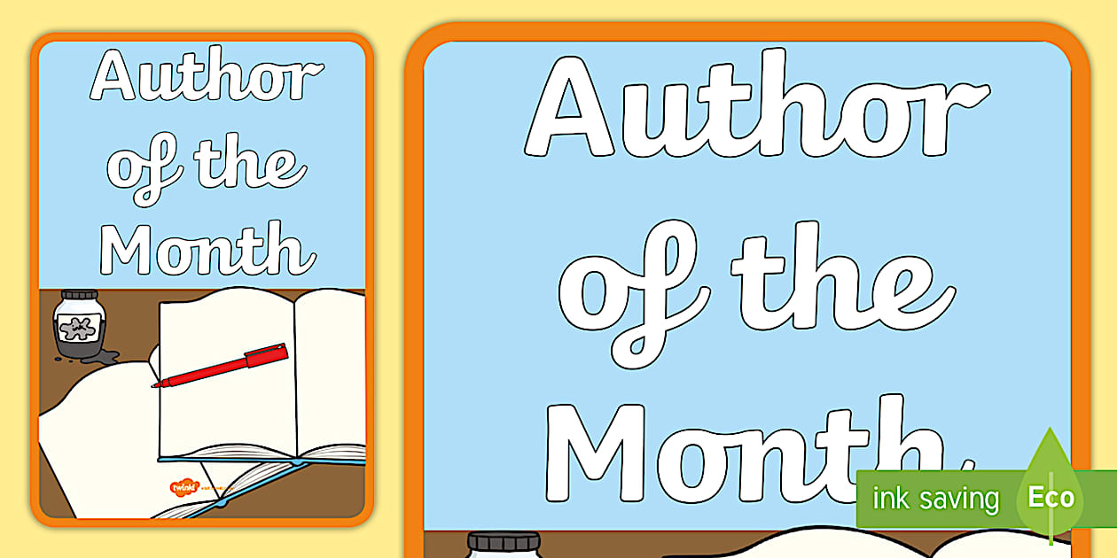 Author of the Month Display Poster - Author of the Month Display Banner