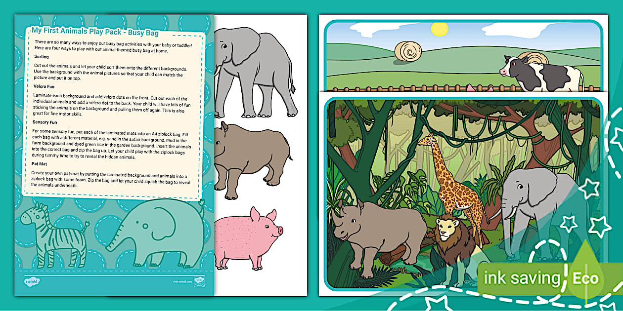 My First Animals Play Pack - Busy Bag (teacher made)