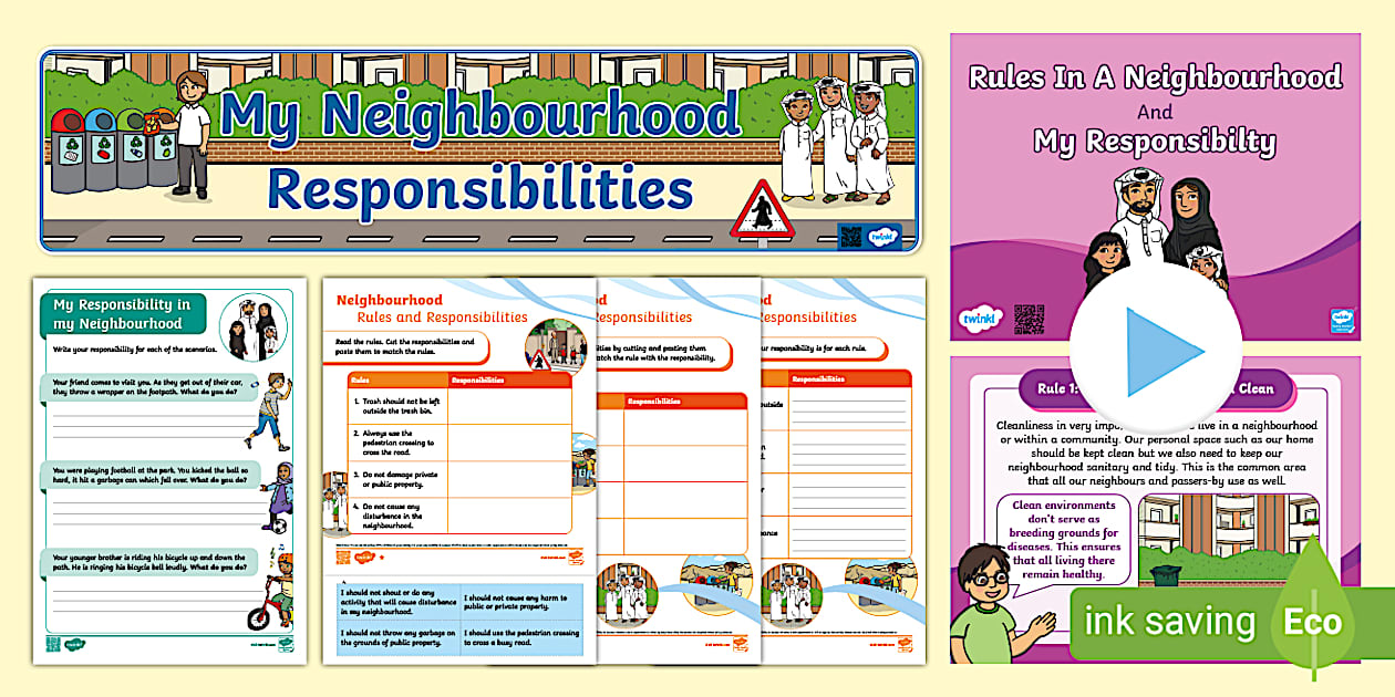 Qatar History Grade 2 Lesson 2 Rules, Responsibilities and Neighbourhood