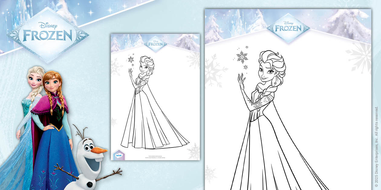 Frozen: Elsa Colouring Page