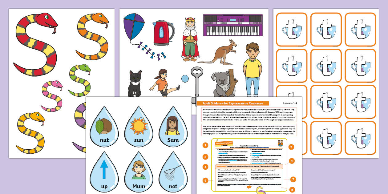 Twinkl Phonics Level 2 Multisensory Explorasaurus Activities