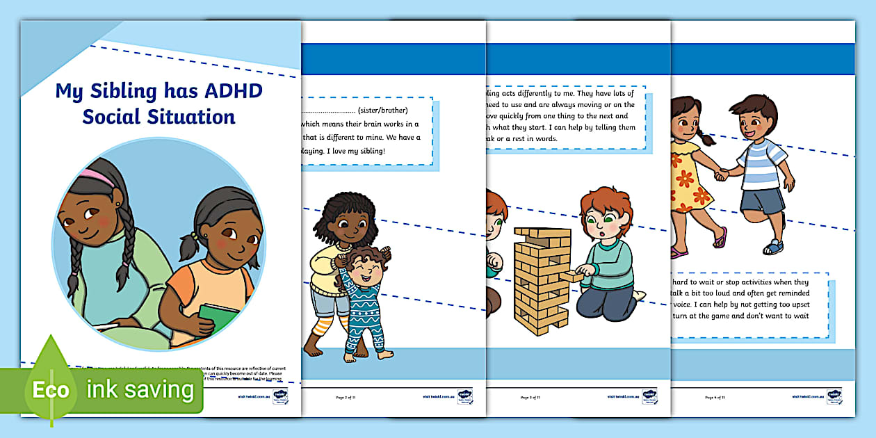 My Sibling has ADHD Social Situation (teacher made) - Twinkl