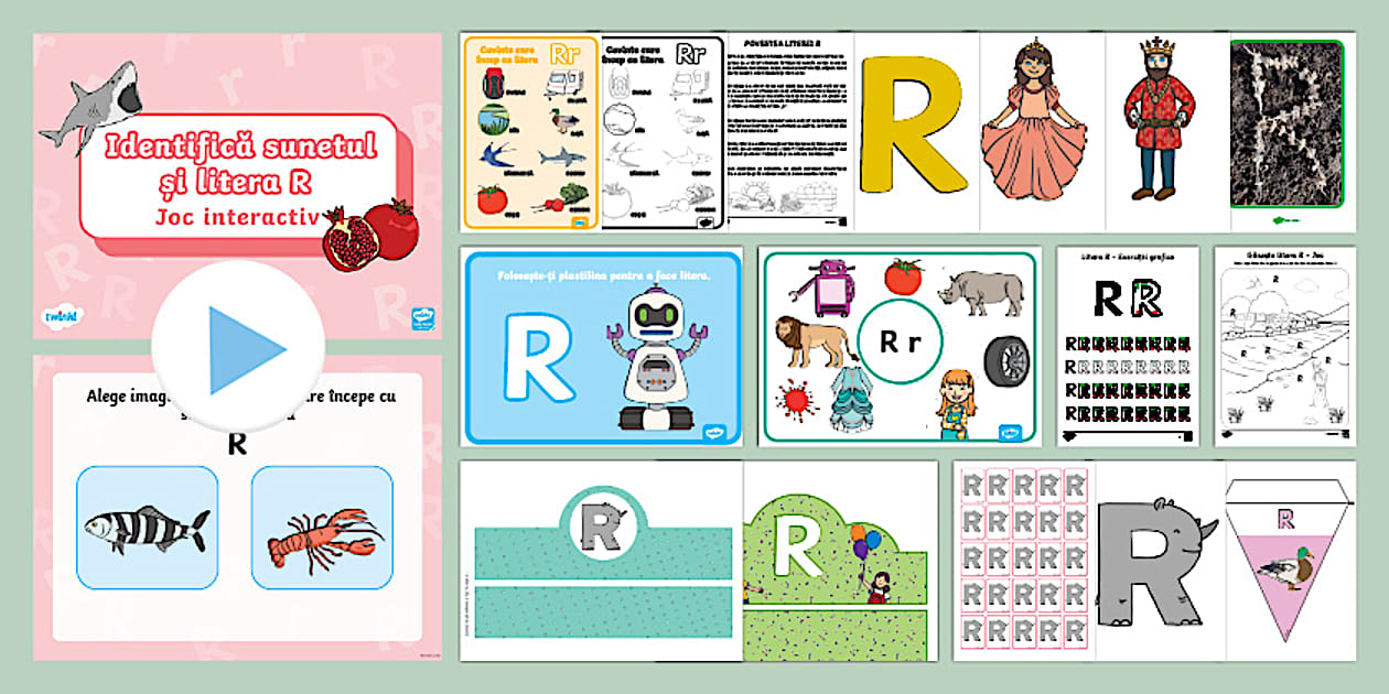 Litera R – Pachet cu resurse pentru preșcolari - Twinkl