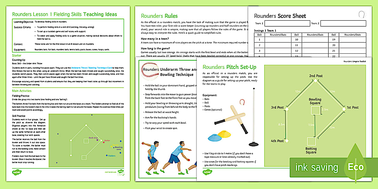 KS3 Rounders 1: Fielding Skills Lesson Ideas (teacher made)