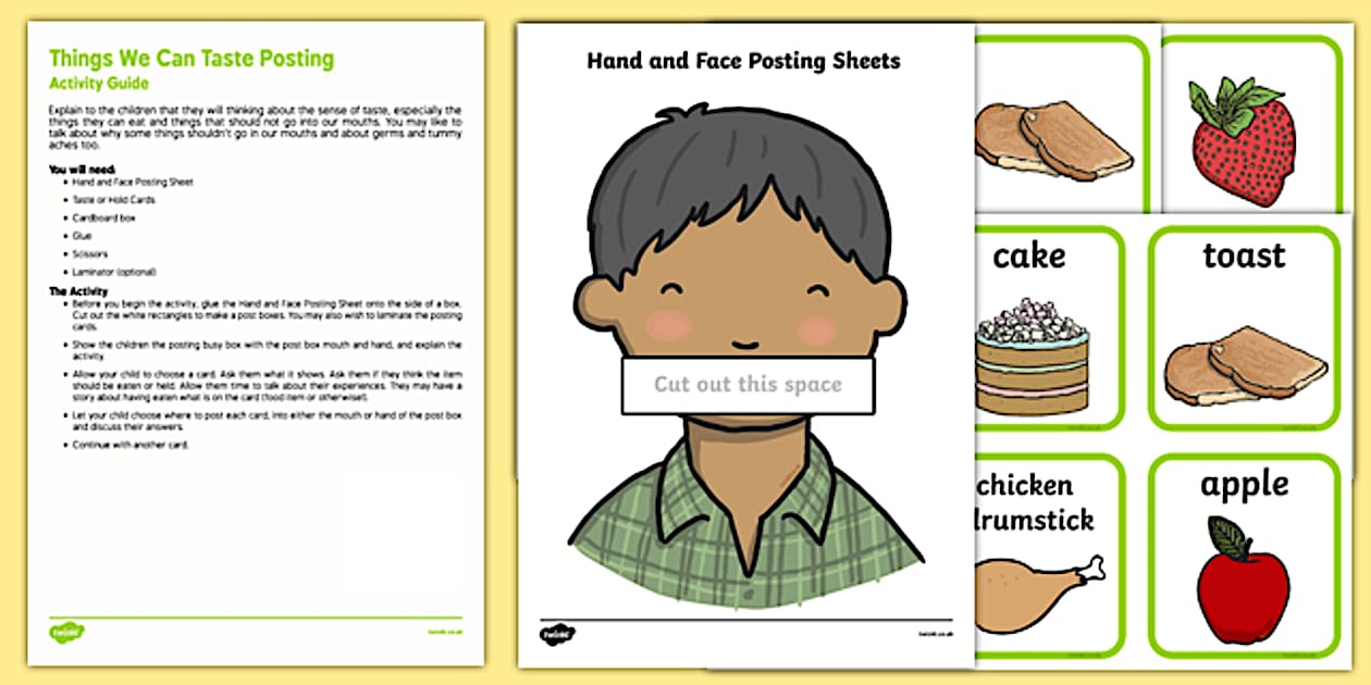 Things We Can Taste Posting Busy Bag Resource Pack for Parents
