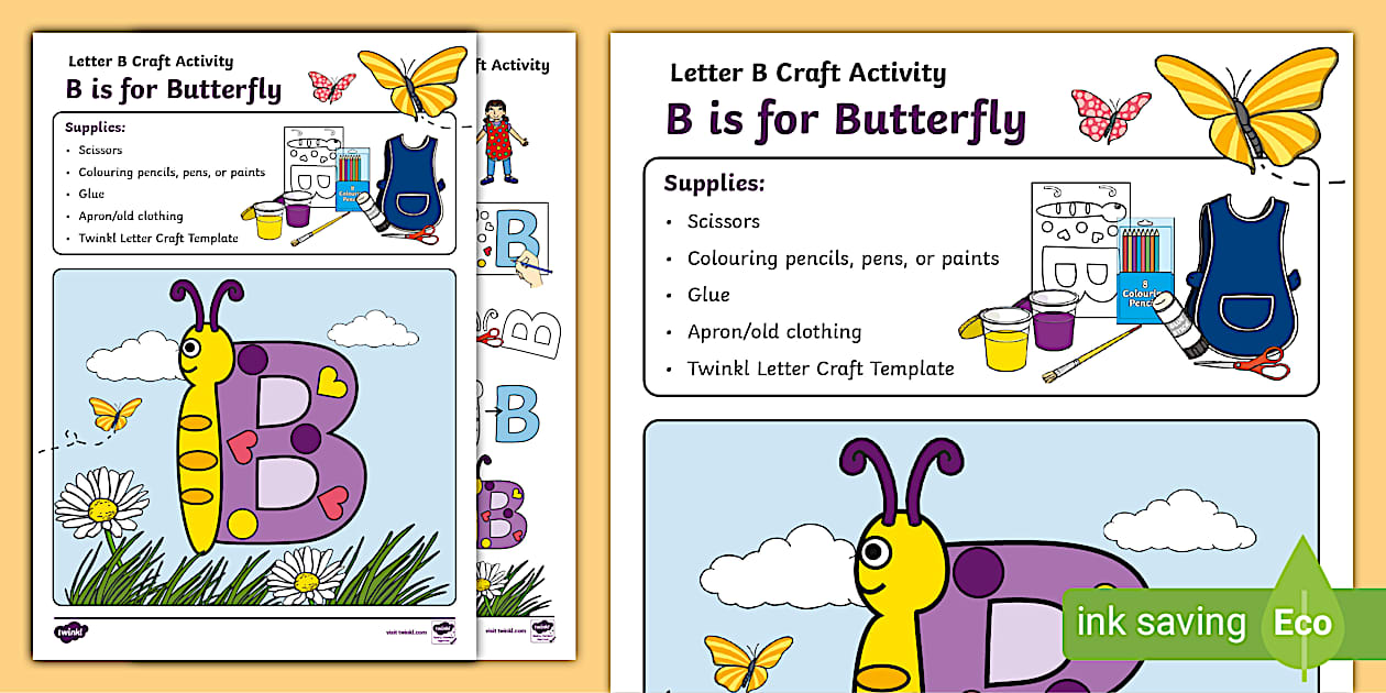 Letter B Craft Activity | Craft Activities | Twinkl - Twinkl