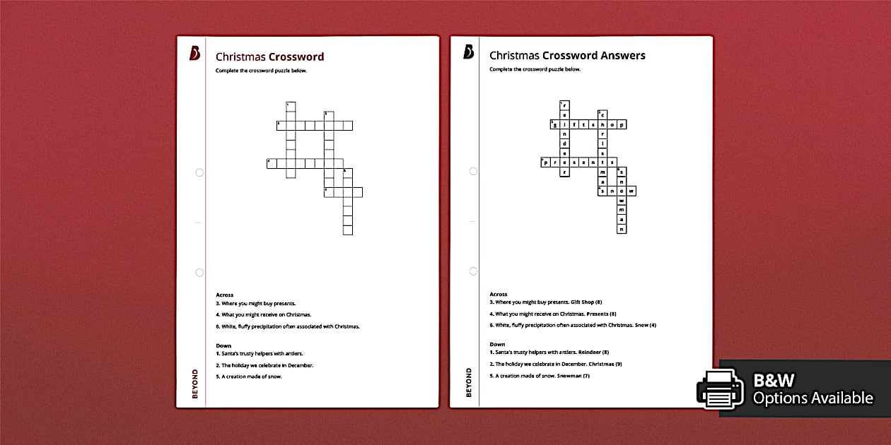Fun Christmas (Crossword)