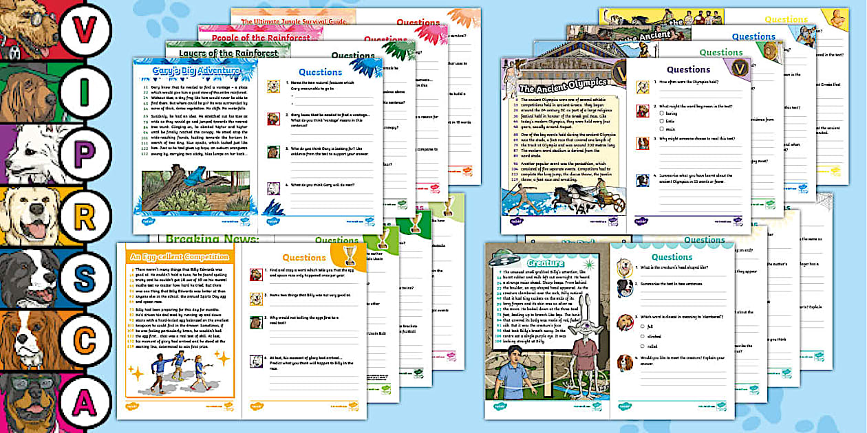 LKS2 60-Second Reads July Monthly Comprehension Pack