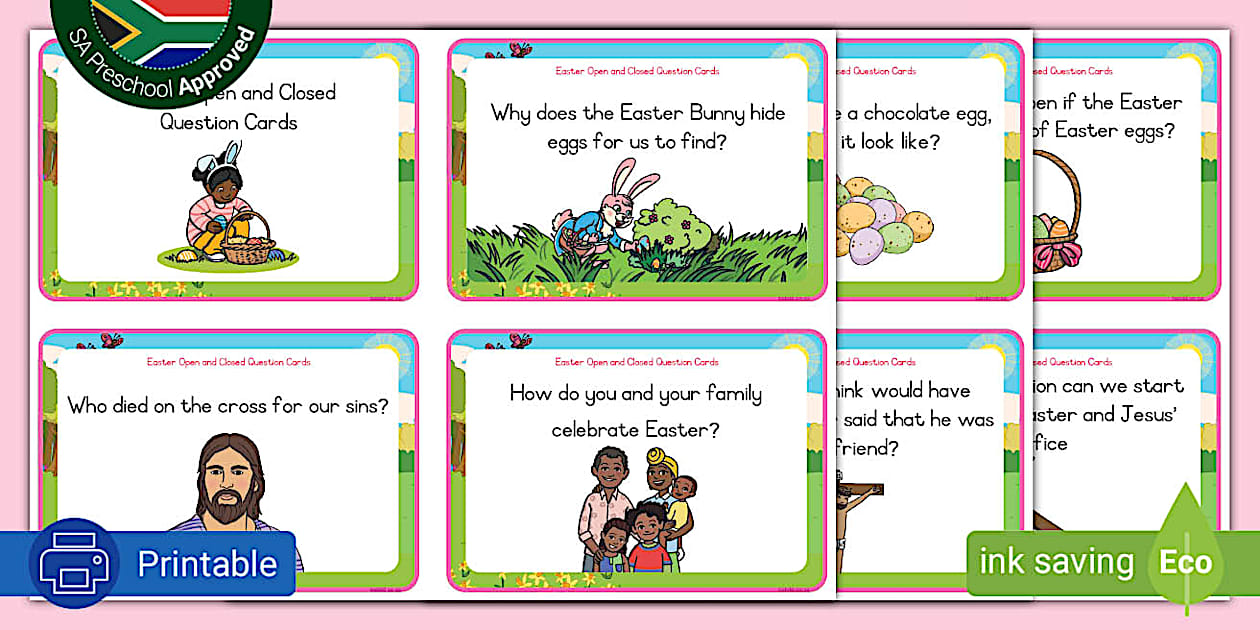 Easter Open and Closed Question Cards (Teacher-Made)