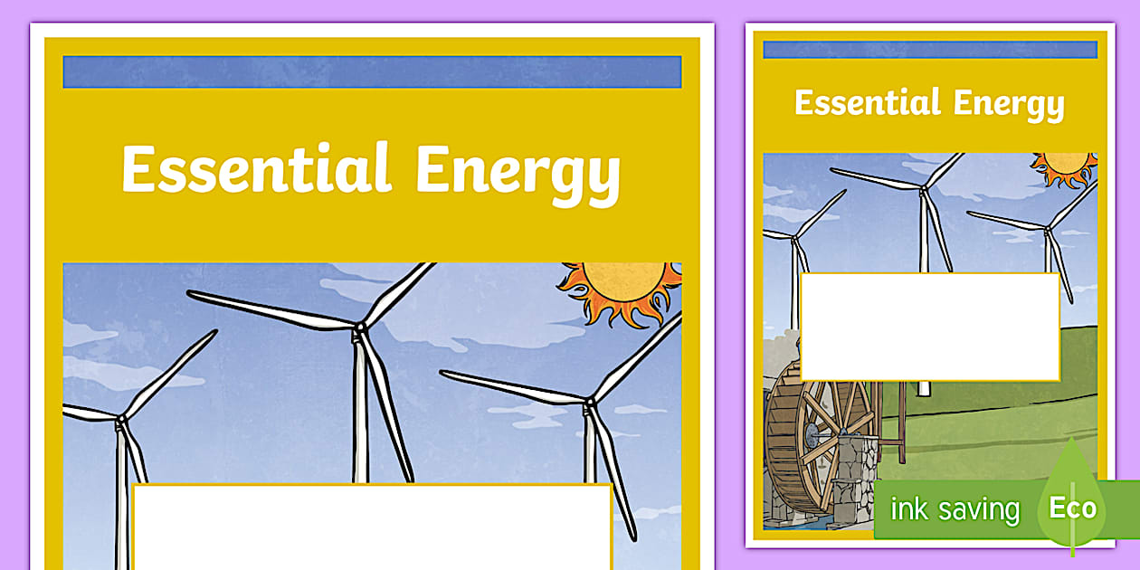 Essential Energy Year 6 Physical Sciences Editable Book Cover