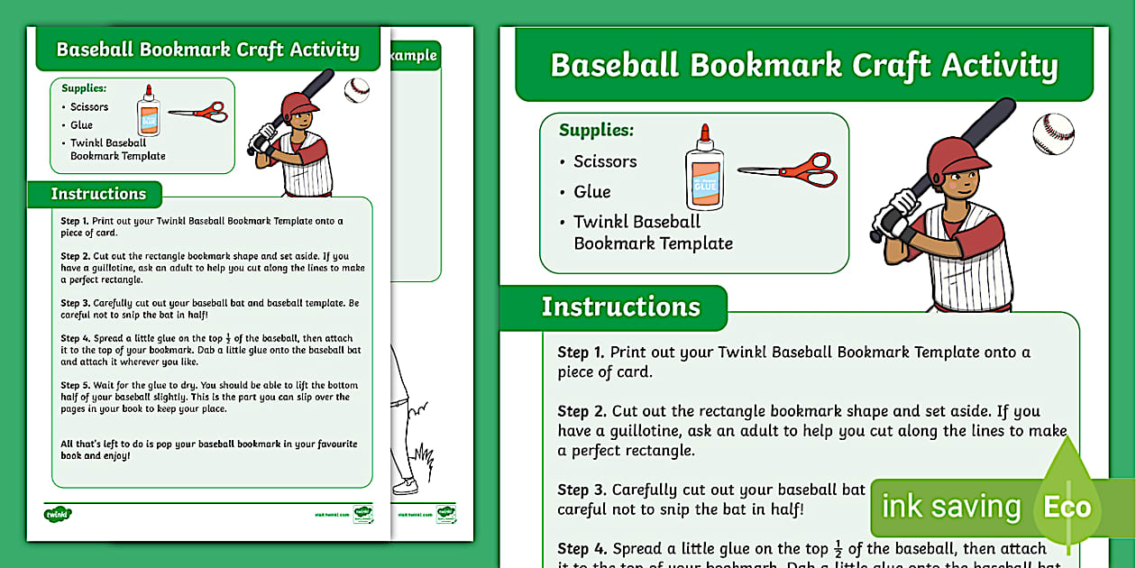 A Brilliant Baseball Bookmark Craft | Twinkl Crafts | KS1