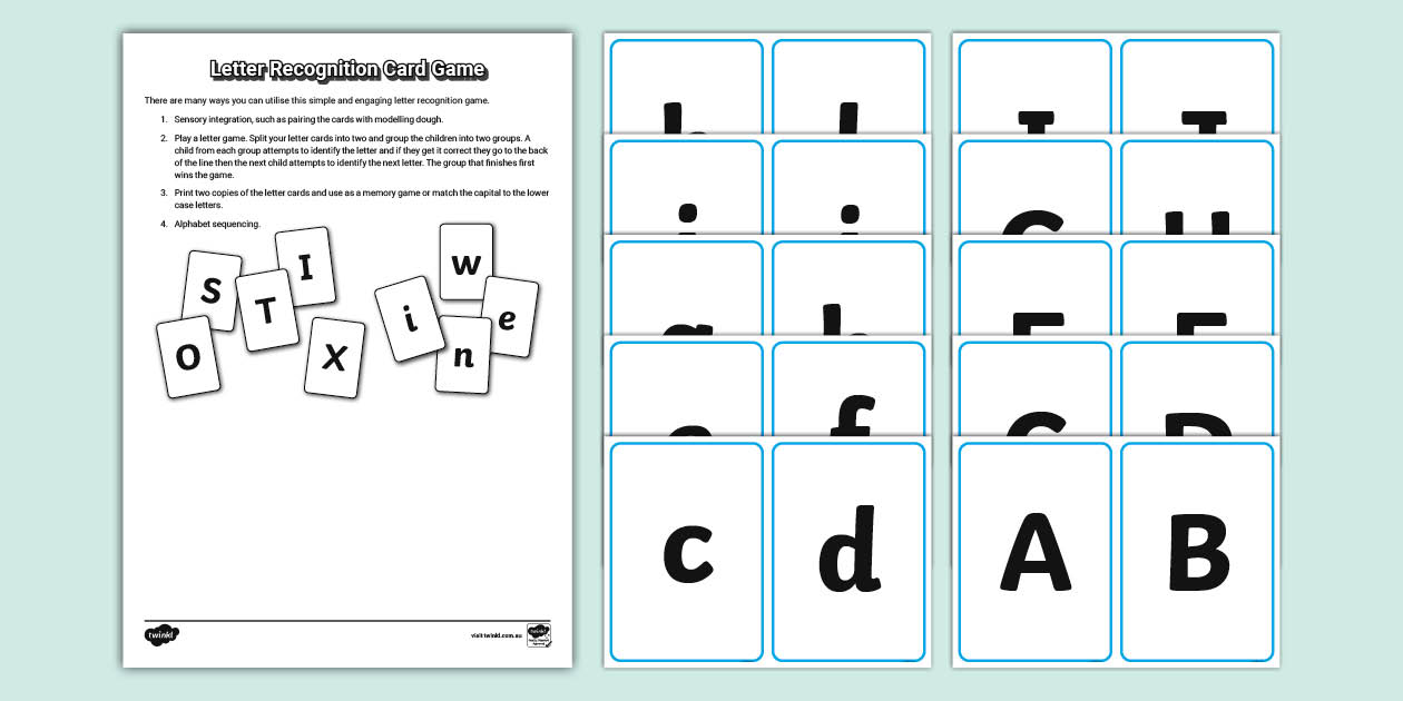 Letter Recognition Card Game (teacher made) - Twinkl