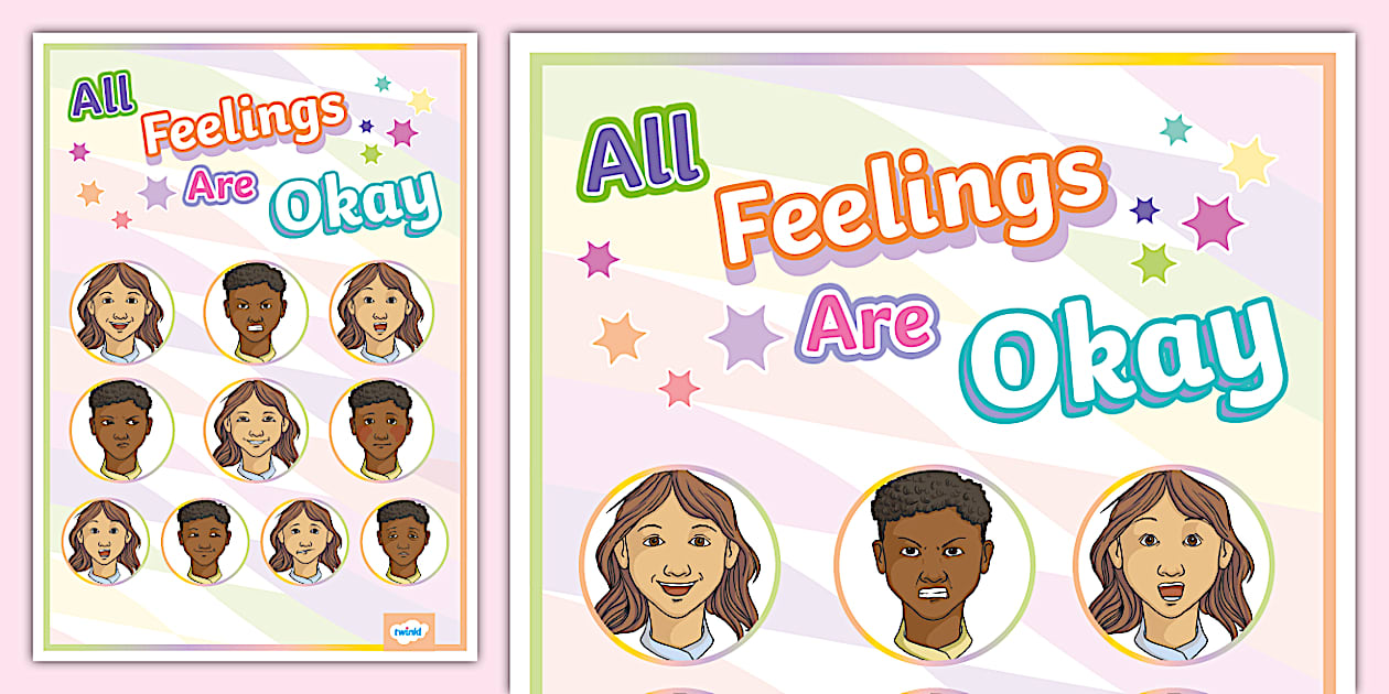 All Feelings Are Okay Display Poster (teacher made) - Twinkl