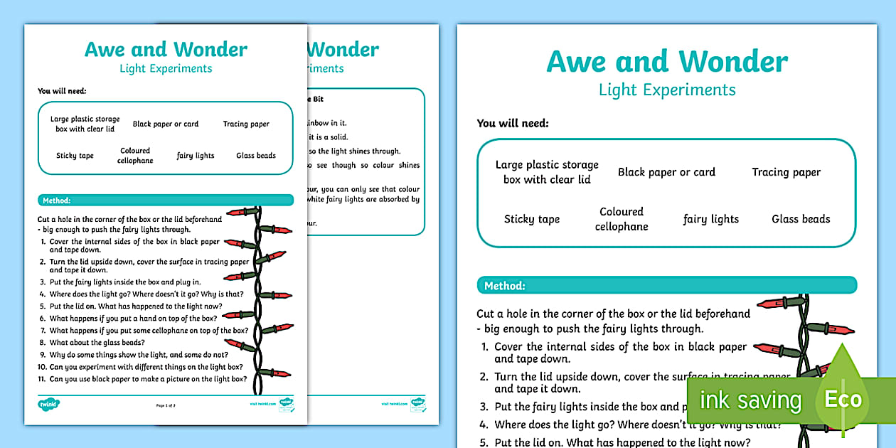 Light Experiments for Kids – Science – STEM Activities