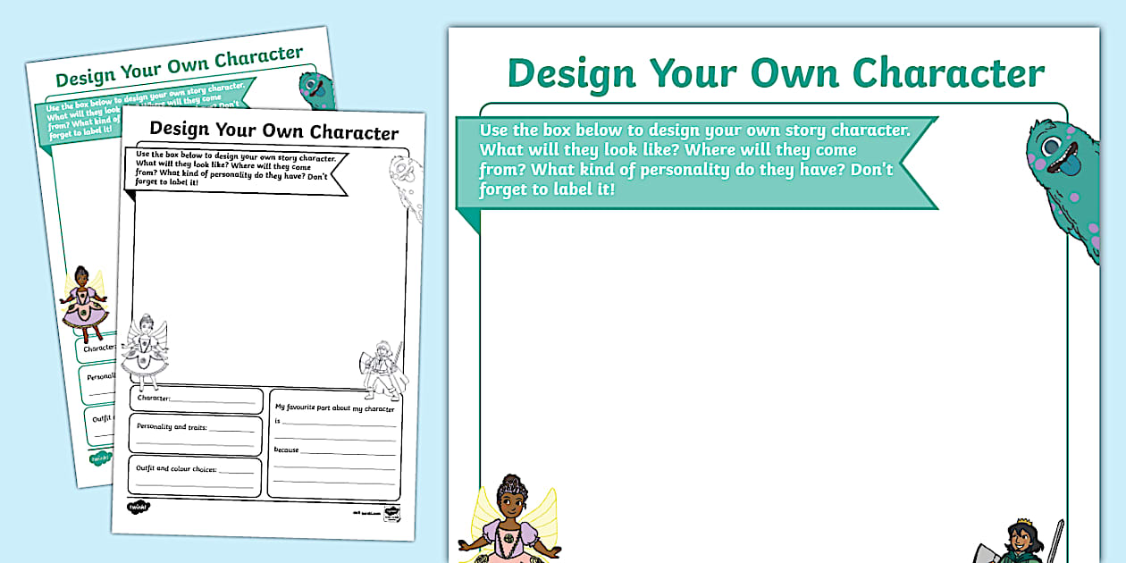Design Your Own Character Activity (teacher made) - Twinkl