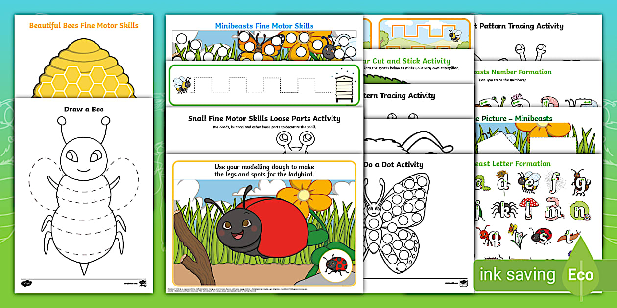 Minibeast-Themed Fine Motor Skills Pack | Twinkl - Twinkl