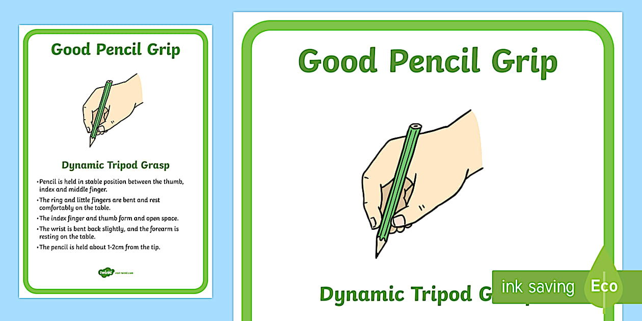 Good Pencil Grip A4 Display Poster (teacher made) - Twinkl