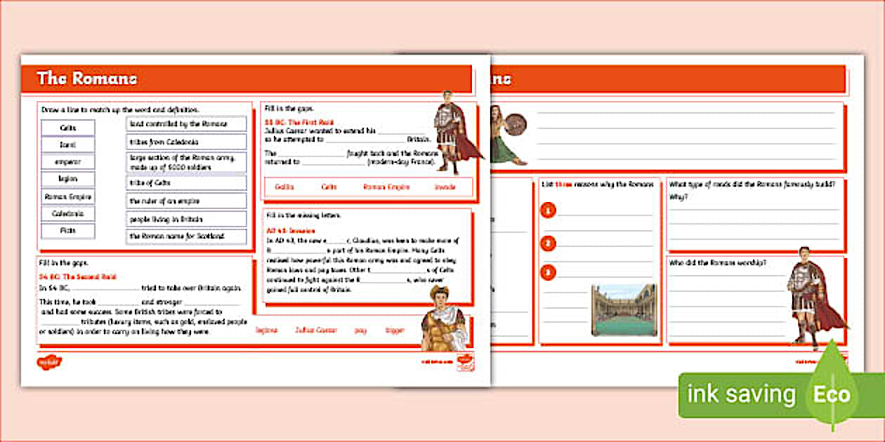LKS2 Revision Activity Mat: Romans (Teacher-Made) - Twinkl