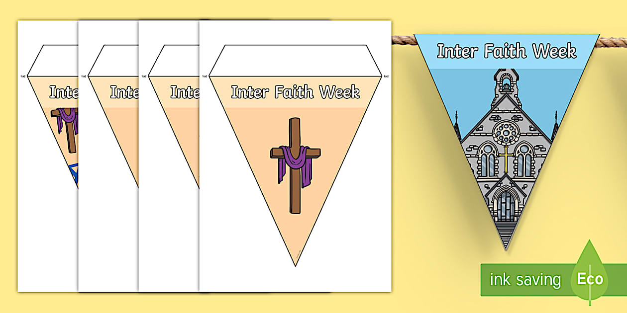 Inter Faith Week Display Bunting (teacher made) - Twinkl