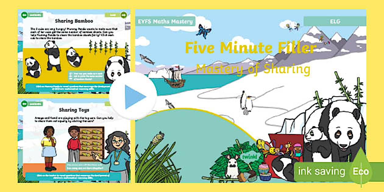 EYFS Maths Mastery: Five Minute Filler Sharing (ELG) PowerPoint