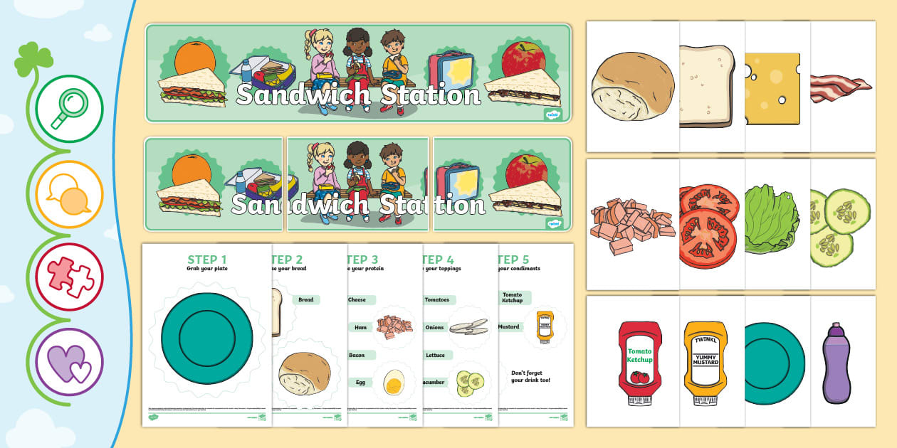 Sandwich Station Role-Play Display Pack (teacher made)