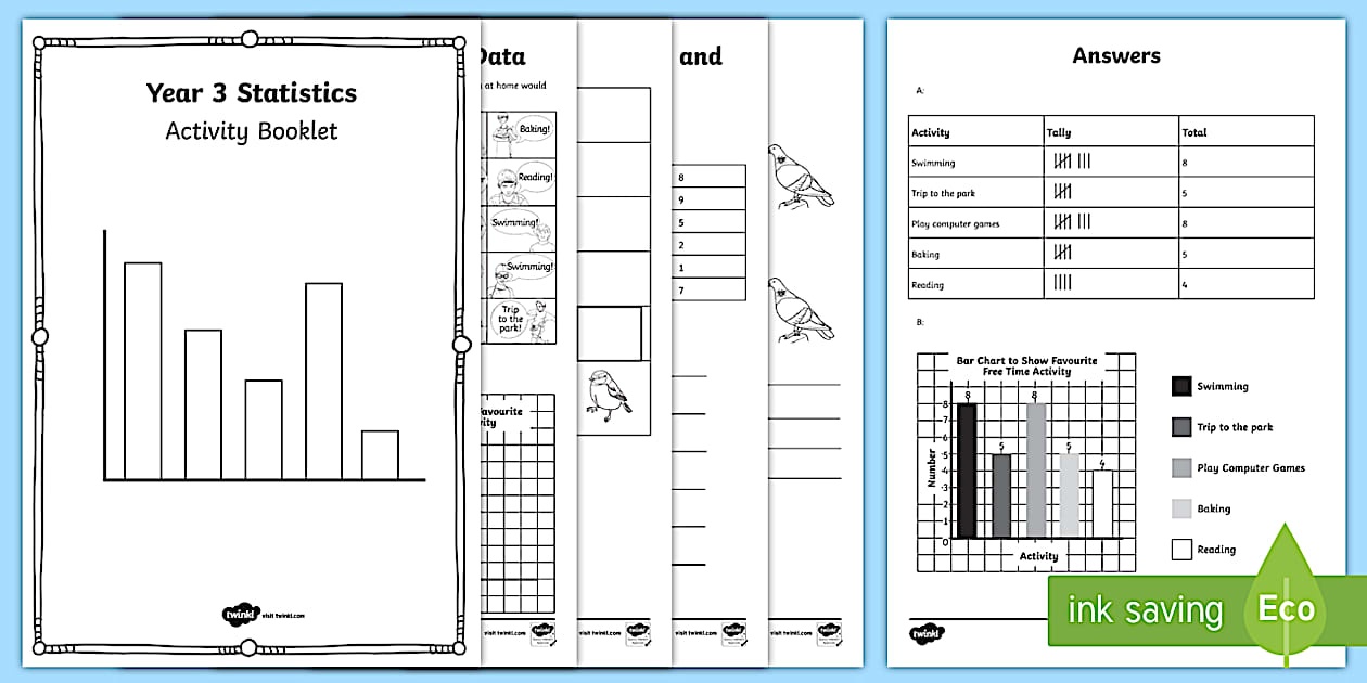 Year 3 Statistics Learning from Home Maths Activity Booklet