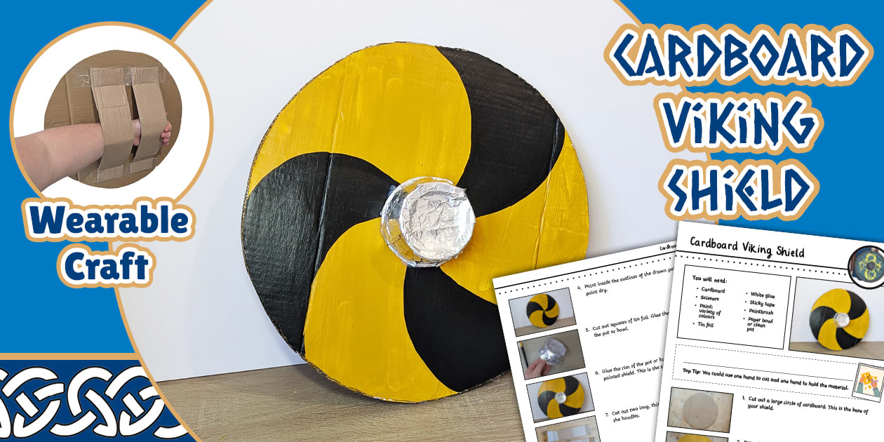 Cardboard Viking Shield Craft