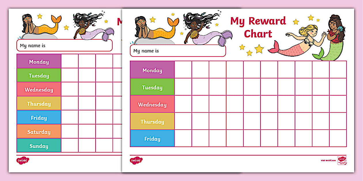 Mermaid Reward Chart (teacher made) - Twinkl