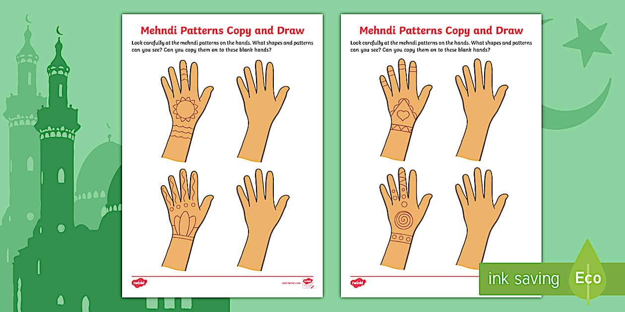 Easy Henna Designs for Kids to Copy and Draw (teacher made)